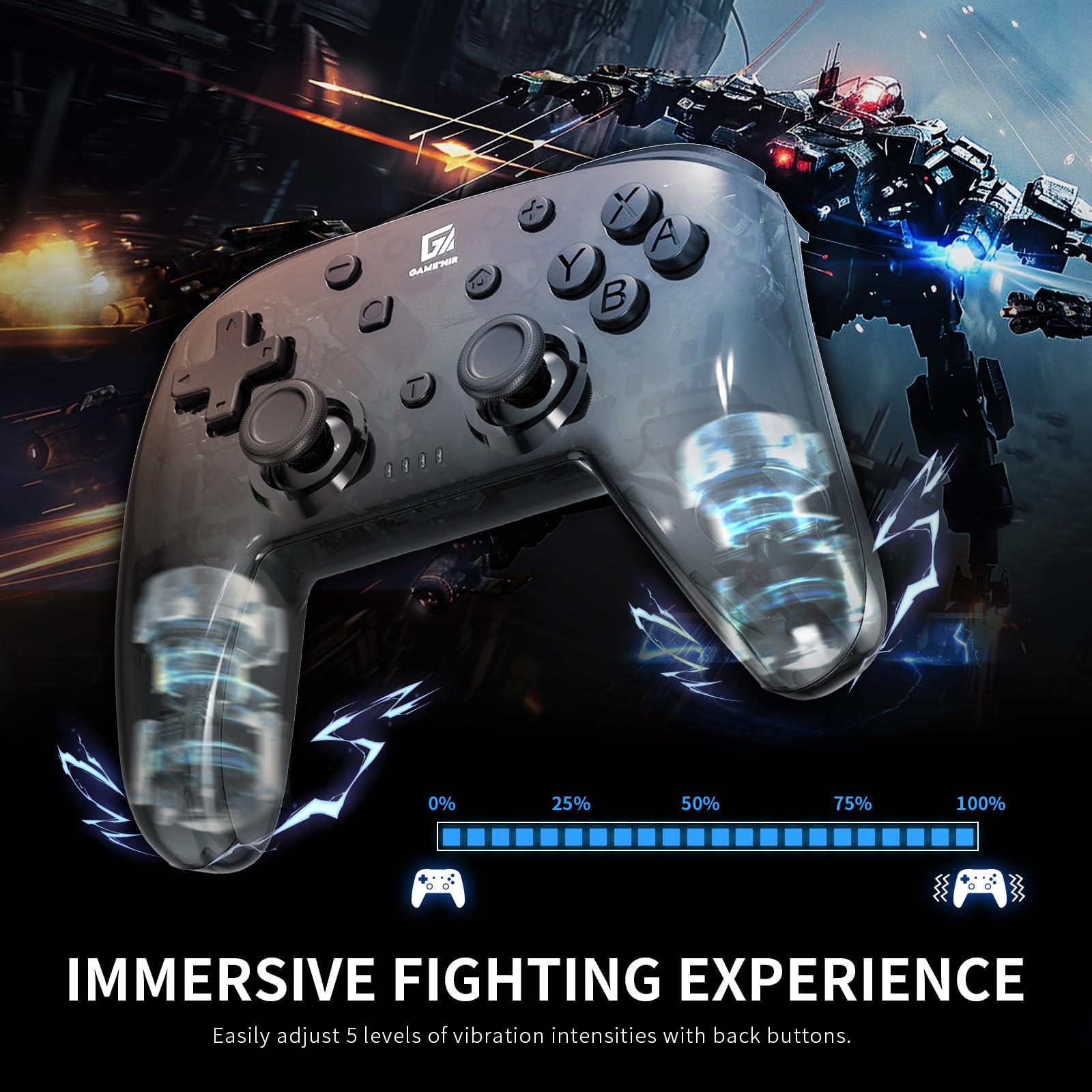 Mua GAME'NIR BLACK SYMMETRY Wireless Switch Controller, Ergonomic Switch Pro Controller for ...