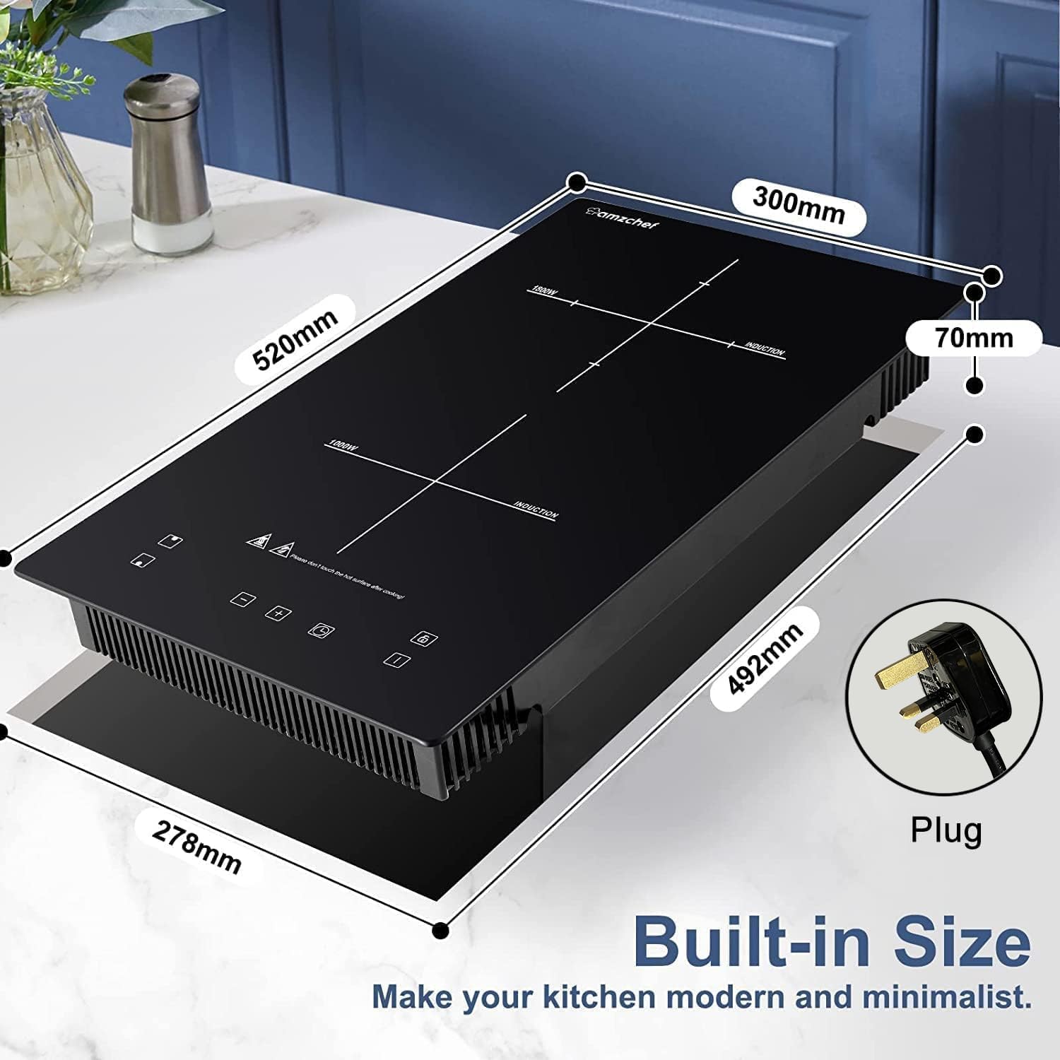 Mua Domino Plug In Induction Hob, 2800W Built-In Electric Cooktop with ...