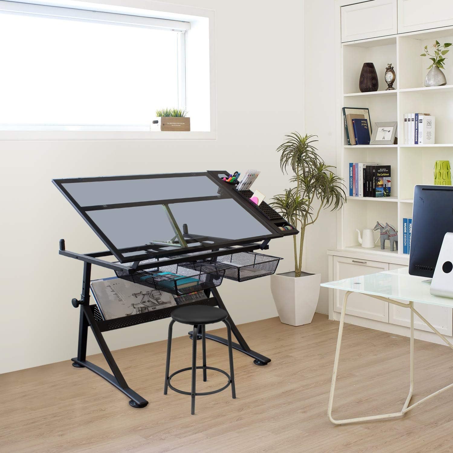 STATIONERY ISLAND FOULA-TP2 Artist Table. Height Adjustable & Tiltable ...