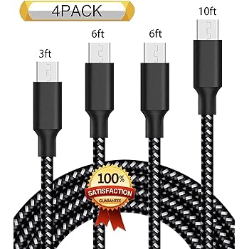 Amazon.com: Charging Cable for Samsung Galaxy S7, 2Pack(6ft & 10ft ...