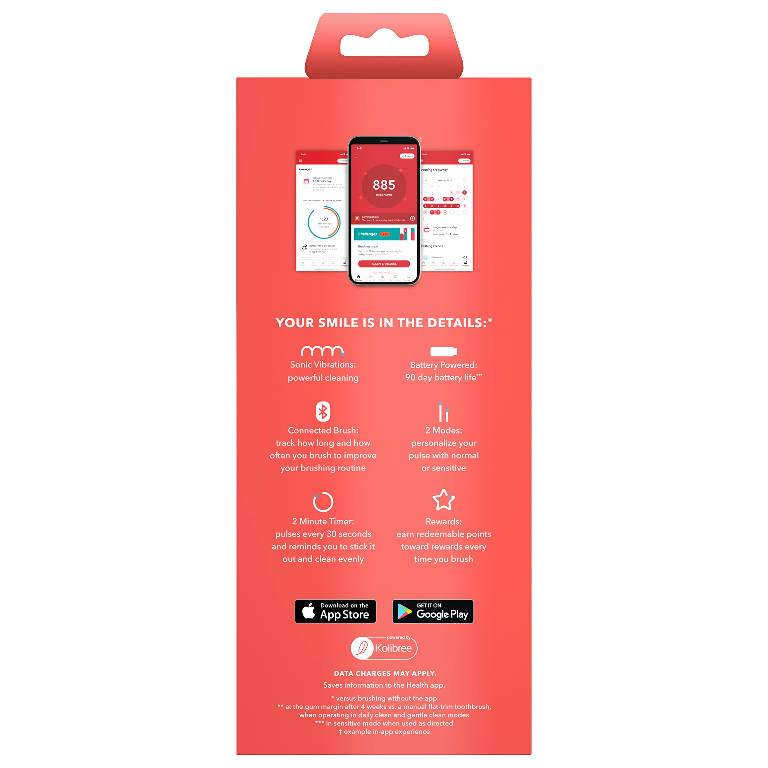 Mua hum by Colgate Smart Rhythm Sonic Toothbrush Kit, Battery-Powered ...