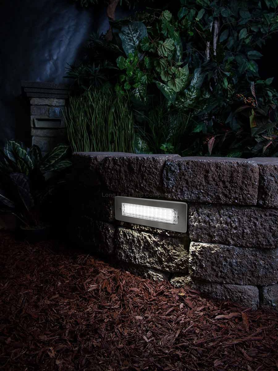 LED Brick Light Wall Light Recessed Stainless Steel in Cool White IP68 ...