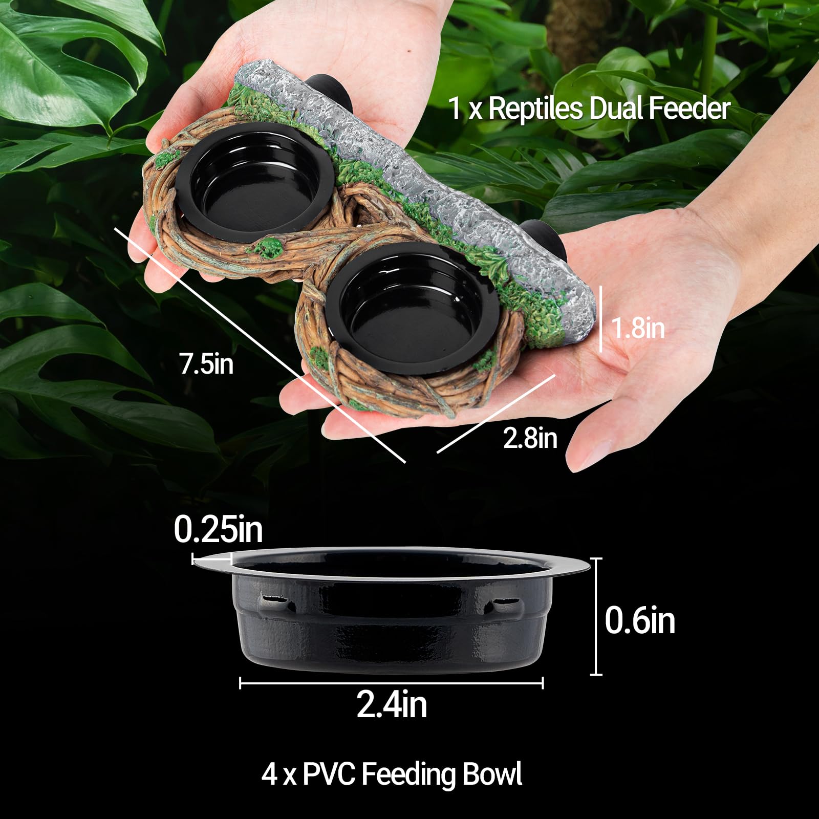 Mua REPTI ZOO Magnetic Reptile Feeding Ledge, Gecko Feeder Ledge with ...