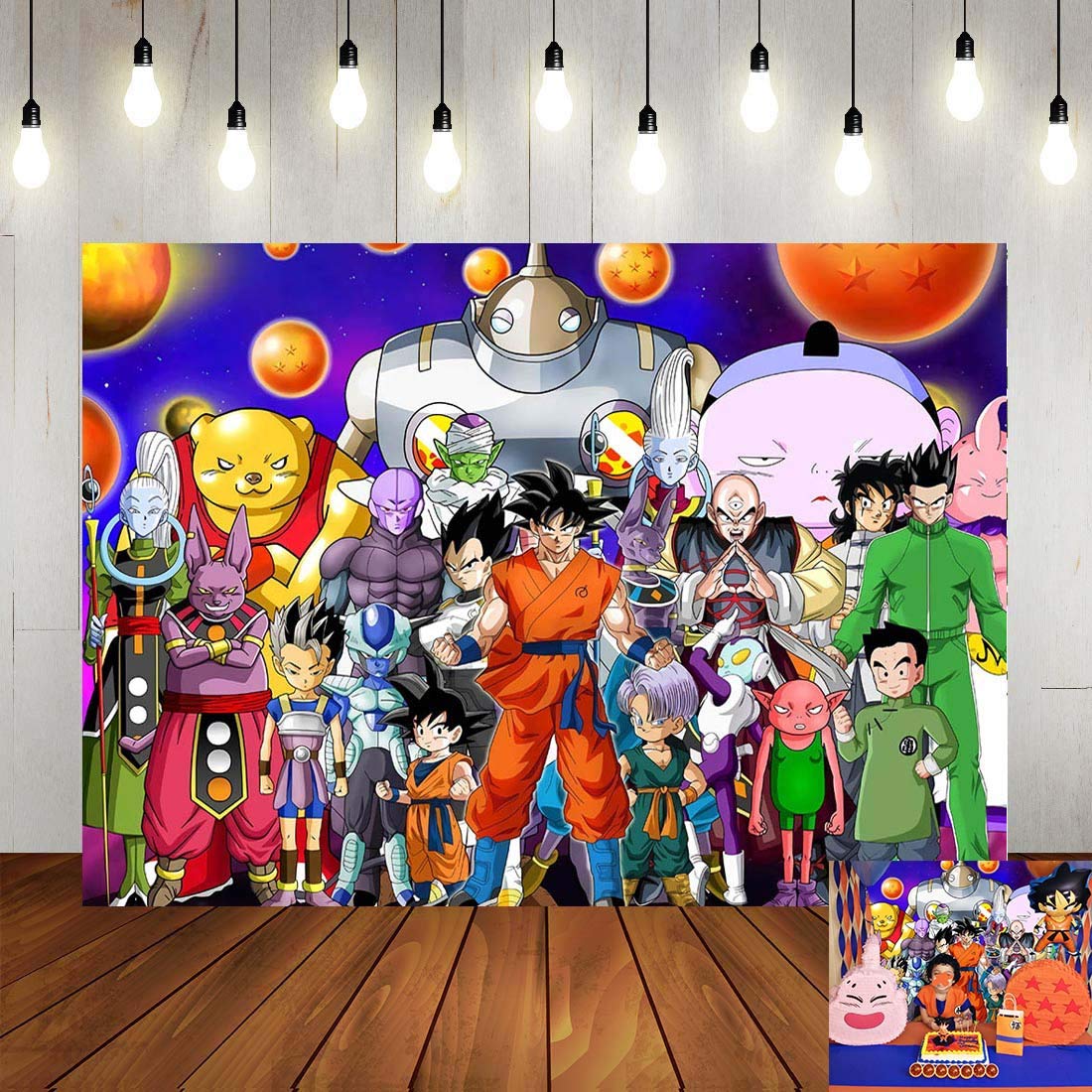 Cartoon Dragon Ball Z Theme Backdrops 7x5ft Vinyl for Children Boys ...