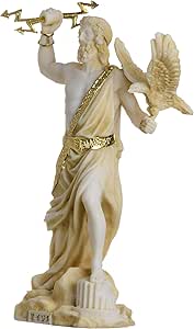Amazon.com: Zeus Greek God Jupiter Thunder Statue Figurine Gold ...
