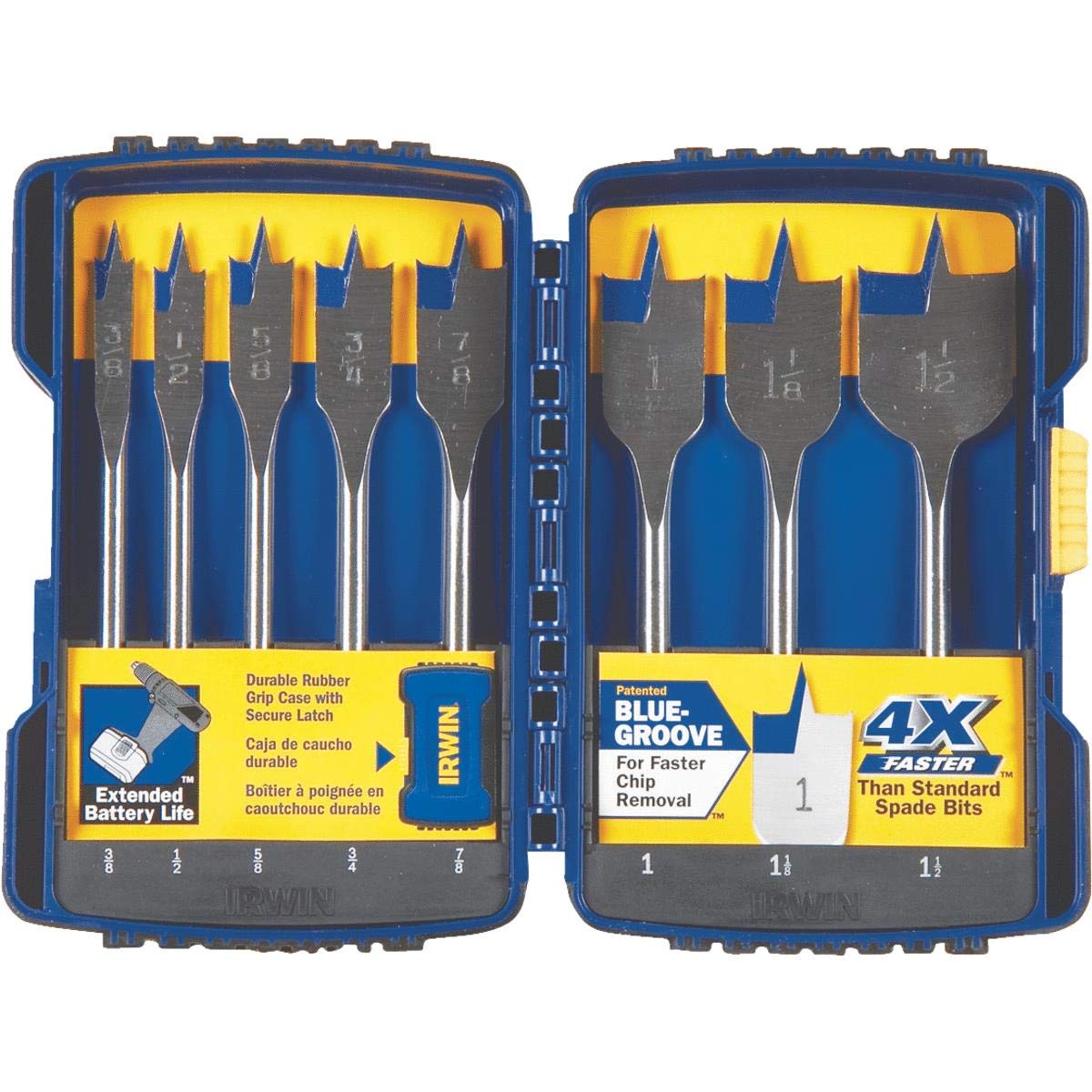 Mua Tools SPEEDBOR Blue Groove Pro Spade Bit Set with Case, 8-Piece ...