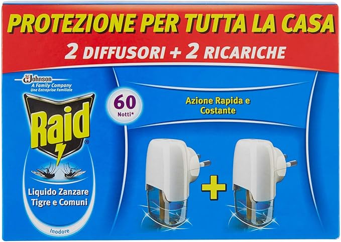 Raid Electric Mosquito Repellent Pack - Contains 2 Diffusers + 2 ...