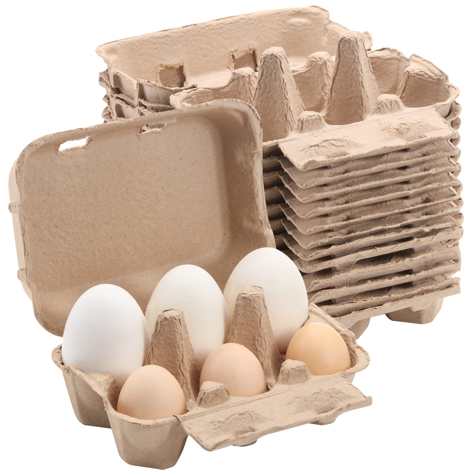 Vintage Jumbo Duck Egg Cartons 20 Pack, Half Dozen Paper Carton for ...