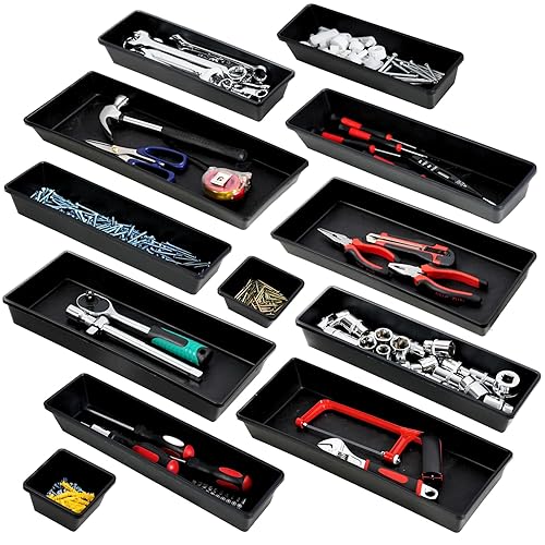 ONREVA Tool Box Organizer Tray Divider Set, Extra Large Toolbox Trays ...