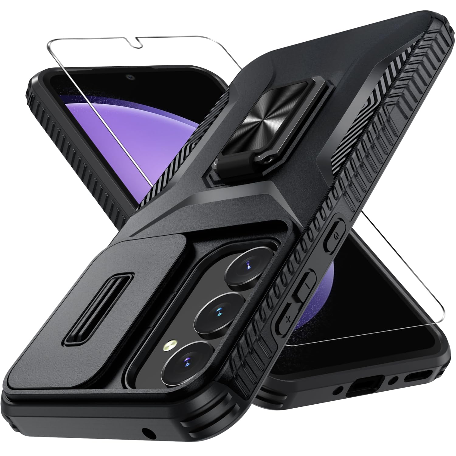 CASEJEEN for Samsung Galaxy A35 5G Case with Tempered Glass Screen Protector and Camera Lens ...