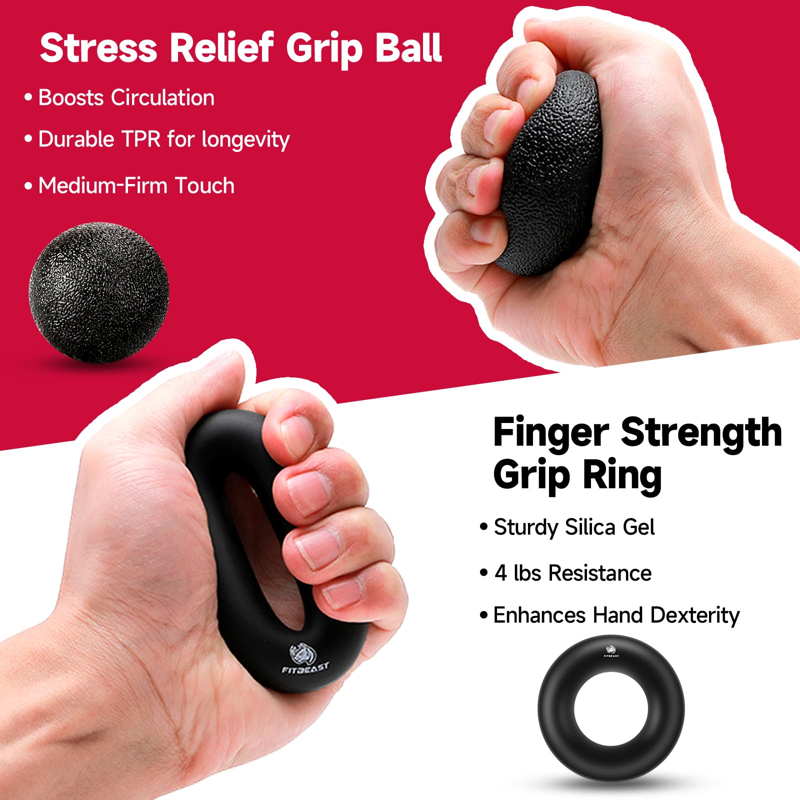 Mua FitBeast Hand Grip Strengthener Workout Kit (5 Pack), 2 Forearm ...