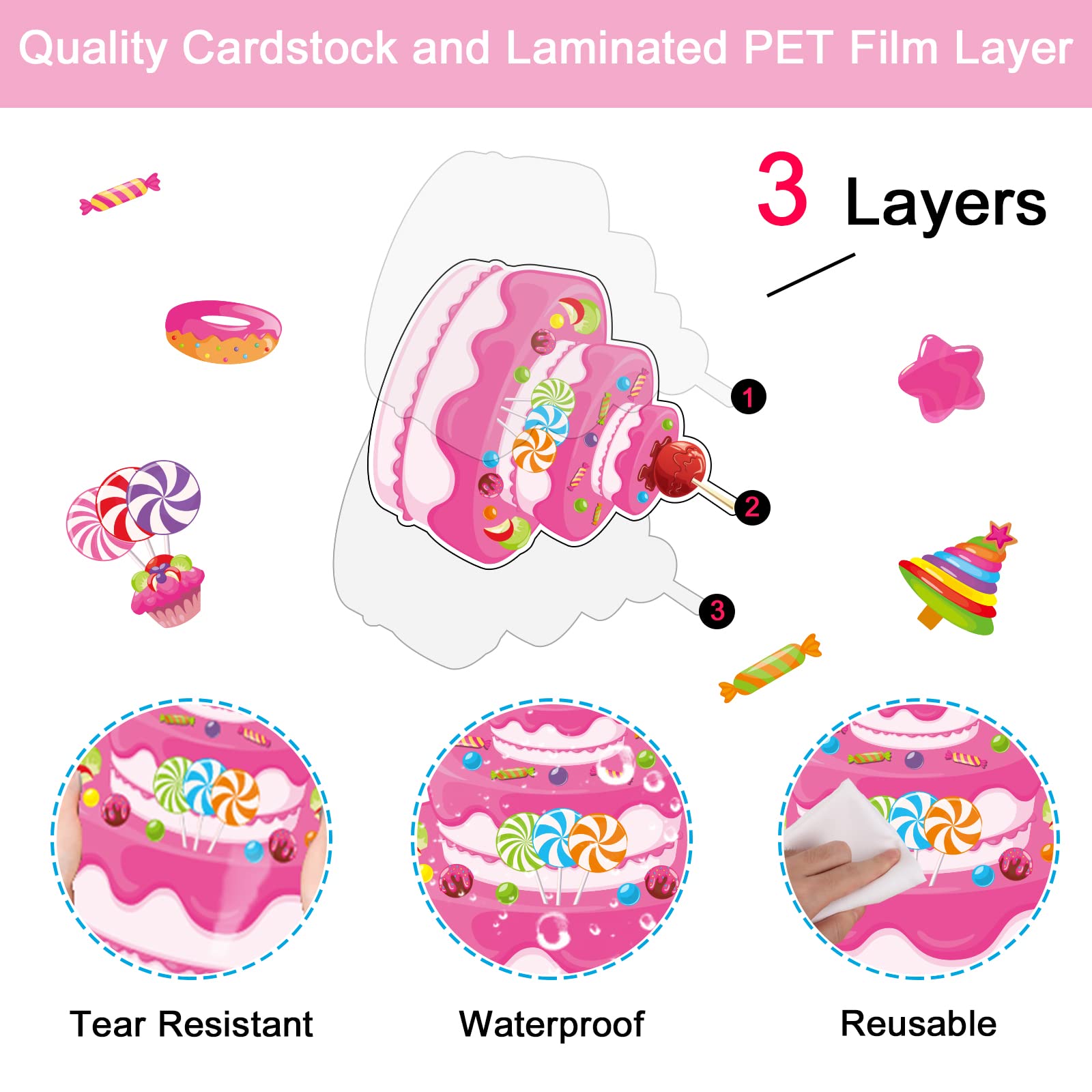 Mua Candyland Cutouts Candy Classroom Bulletin Board Decorations Candy ...