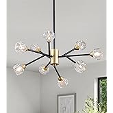 Wellmet Crystal Chandelier for Foyer Dining Room, 6 Lights Modern ...