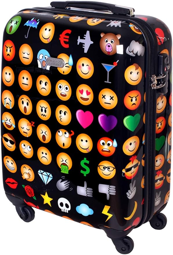 Karry Coquille dure Voyage Valise Trolley TSA Noir Emoji 820 - Noir ...