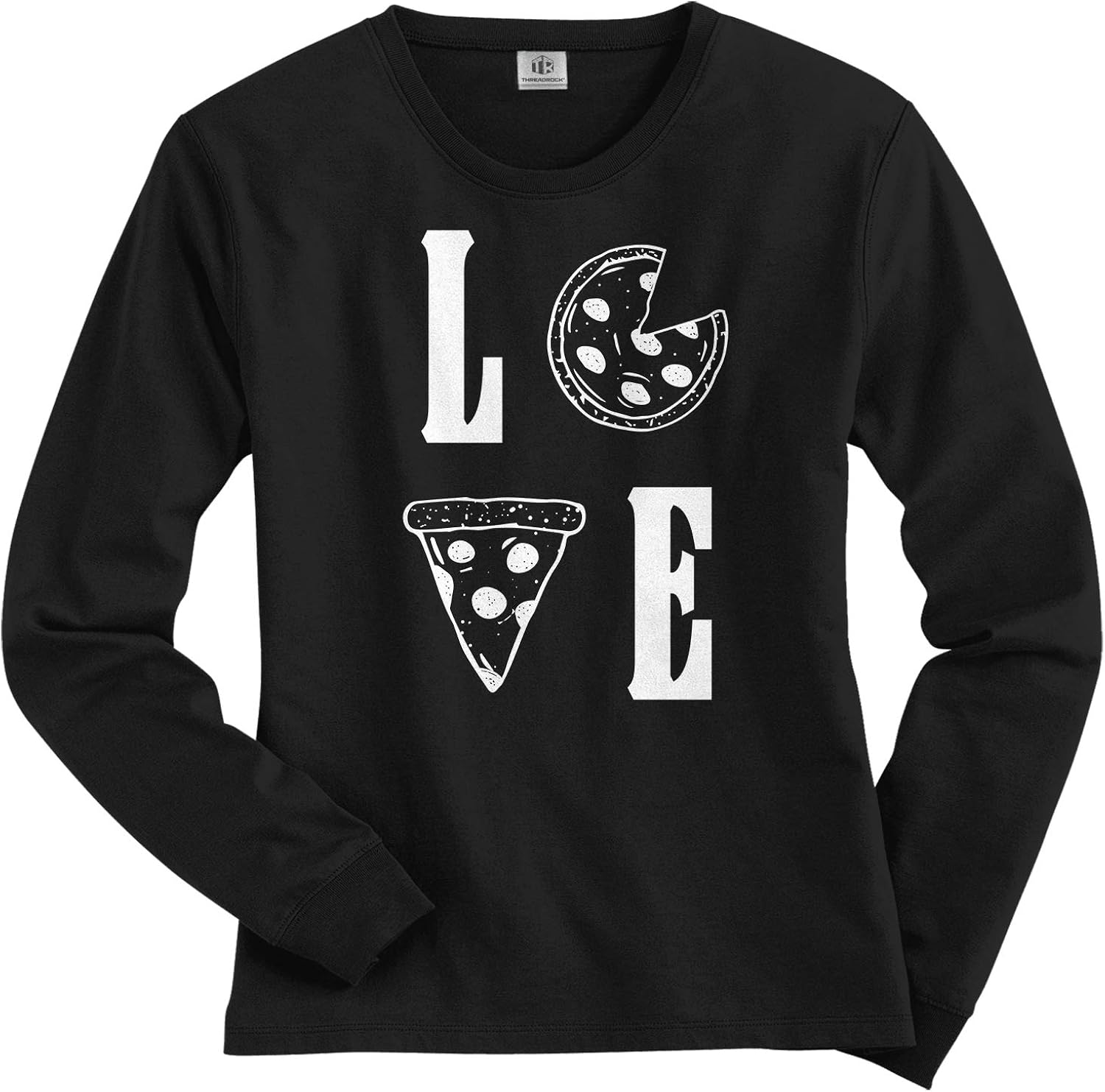 Amazon.com: Love Pizza | Funny Pizza Lover Gift Women's Long Sleeve T ...