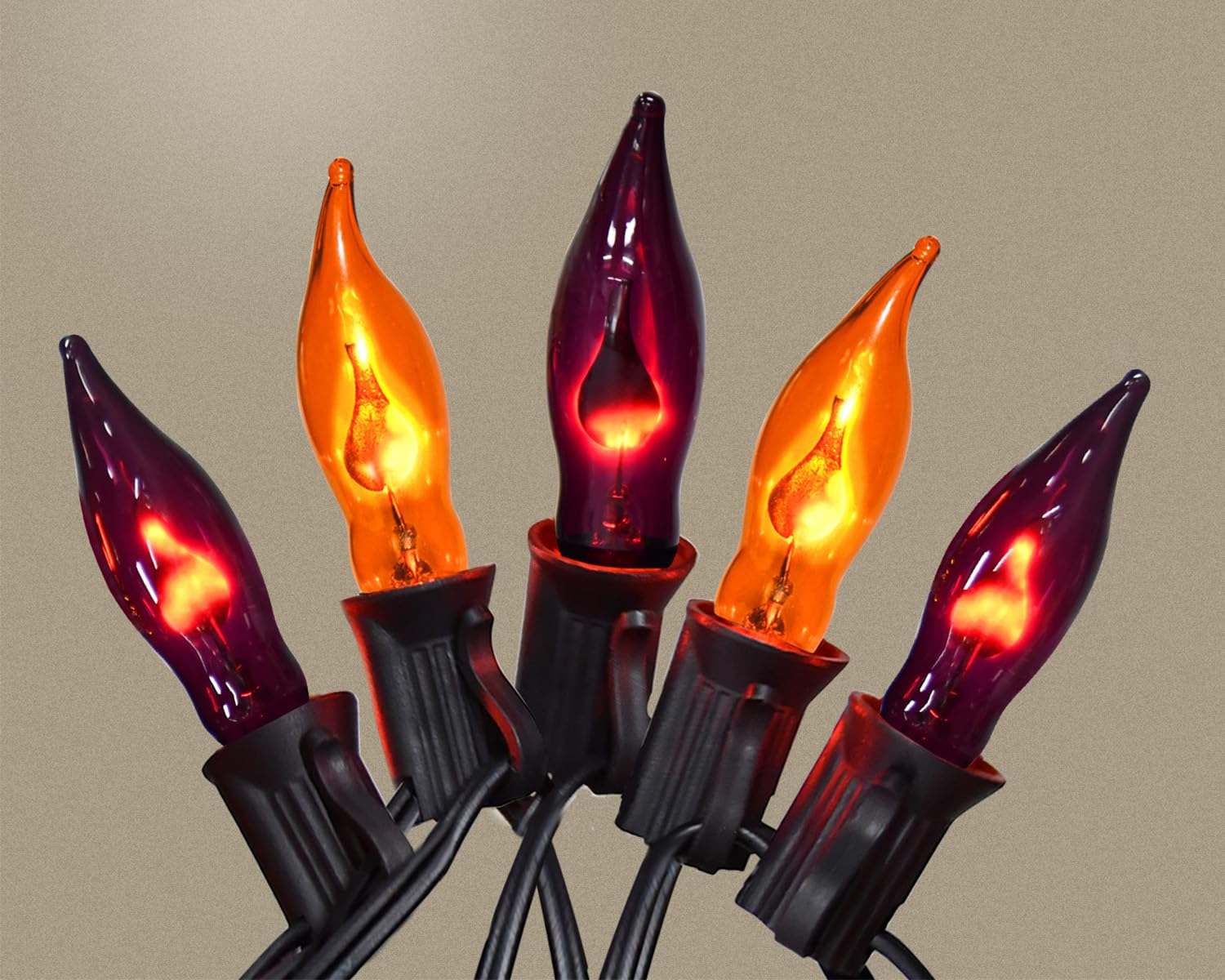 Halloween Decorations Indoor Outdoor - Flickering Flame String Lights ...