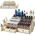 Amazon.com: OPHIR Wooden Paint Rack Organizer, Miniature Paint Holder with 104 Paint Holes of 2 ...