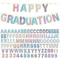 Amazon.com: 112 Pcs Graduation Banner DIY Glitter Customizable Banner ...