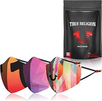 True Religion Exclusive Designer Face Mask with HeiQ V-block and Smart ...