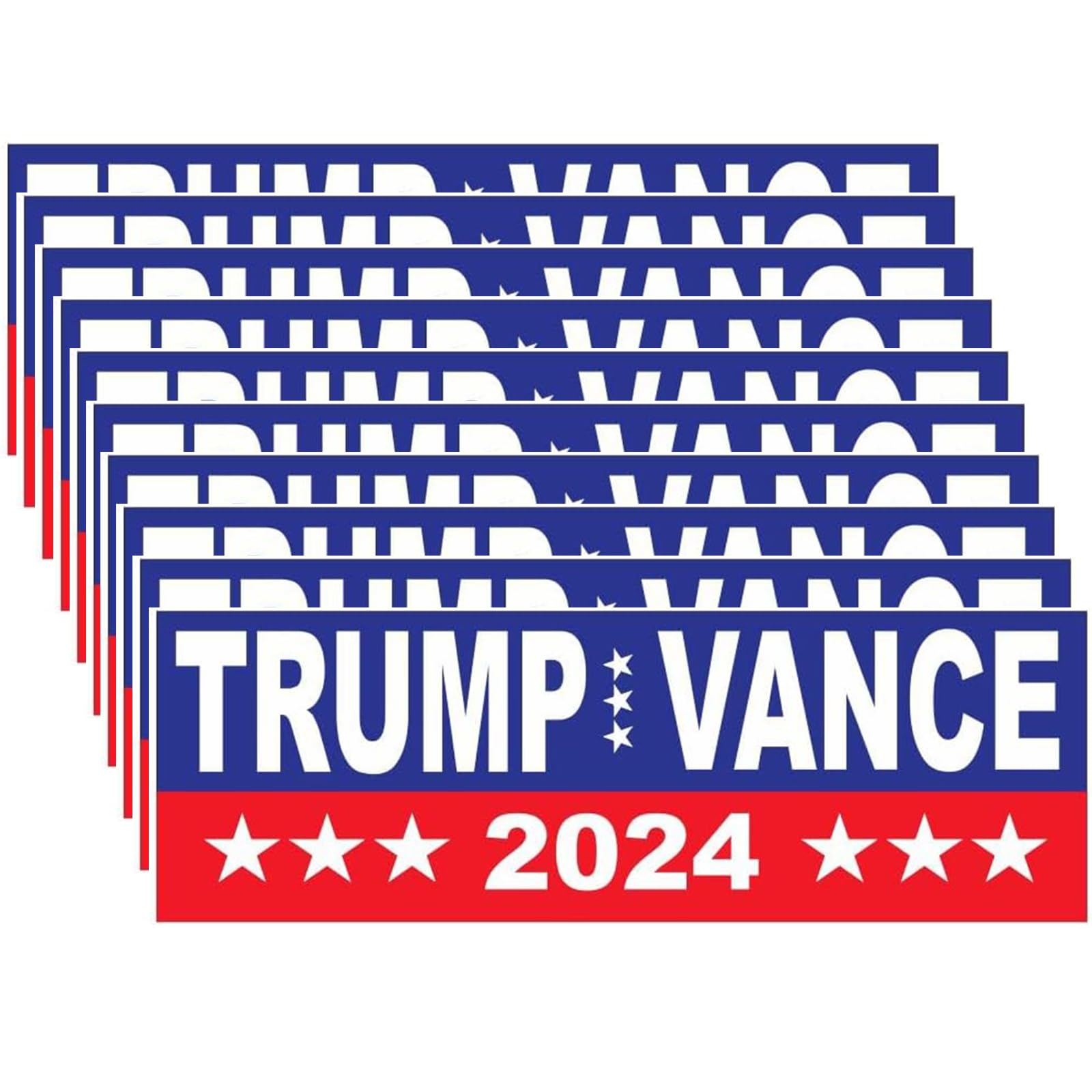 Mua 10 Pack Trump Vance 2024 Stickers Bumper Car Decals Stickers ...