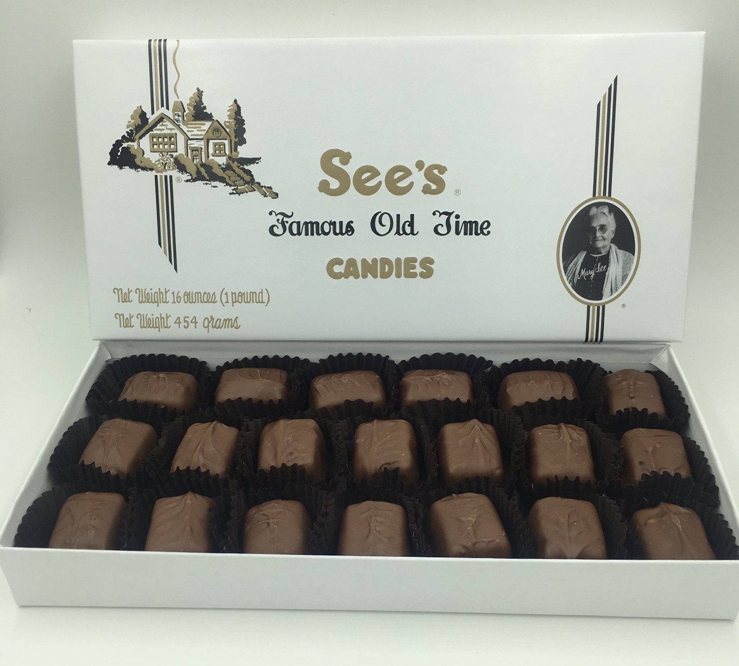 Amazon.com : See's Candies 1 lb. Milk Bordeaux(tm) : Chocolate ...