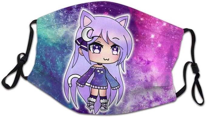 Amazon.com: Gacha Life Kids face Mask Black Reusable Mouth Cover ...