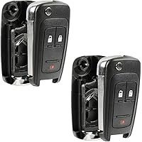 Key Fob Keyless Entry Remote Flip Shell Case & Pad fits Chevy 2010-2017 ...