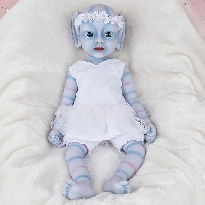 Amazon.com: Vollence 18 Inch Elf Full Silicone Reborn Baby Doll That ...