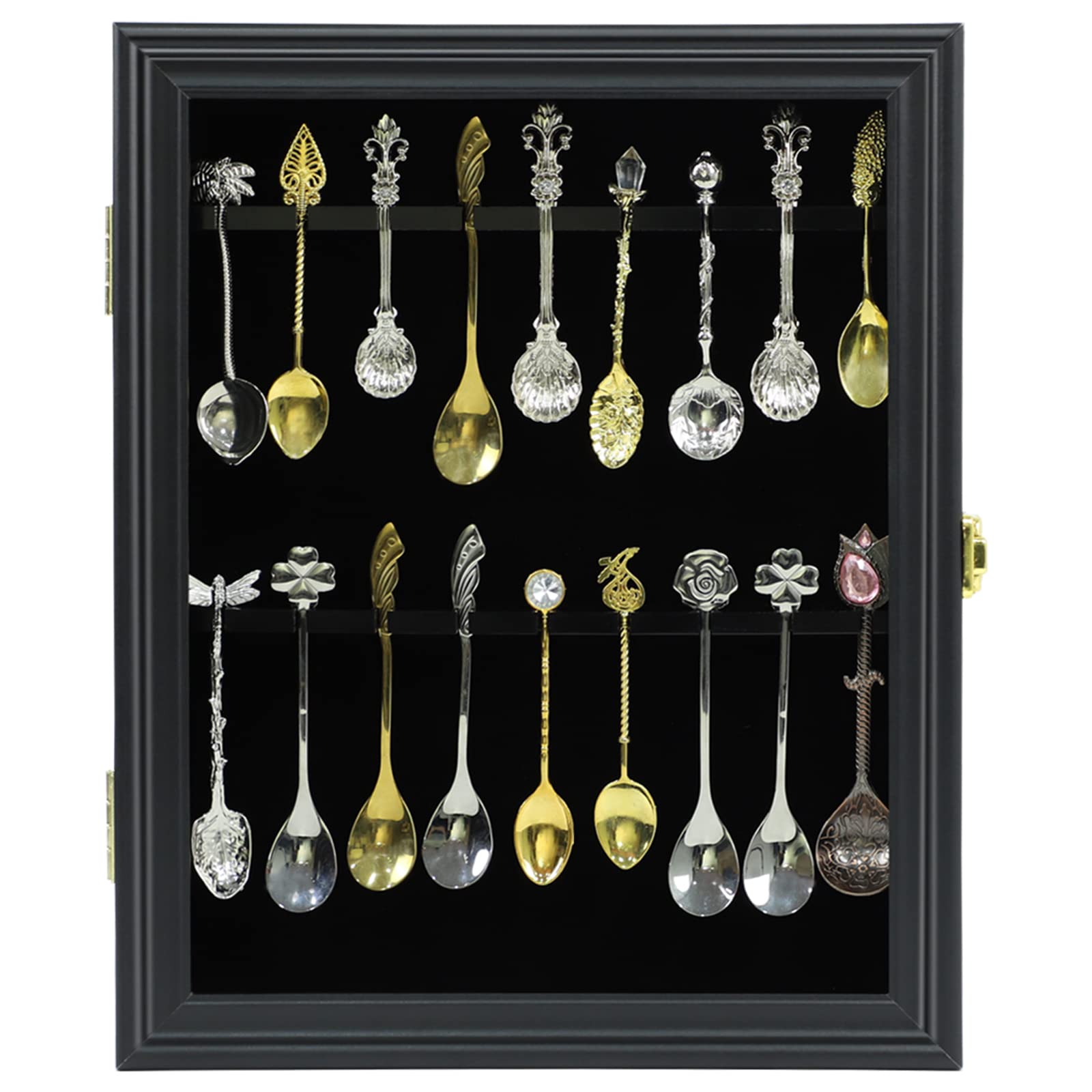 COMSREV 18 Souvenir Tea Spoon Display Case Wall mount Lockable UV ...