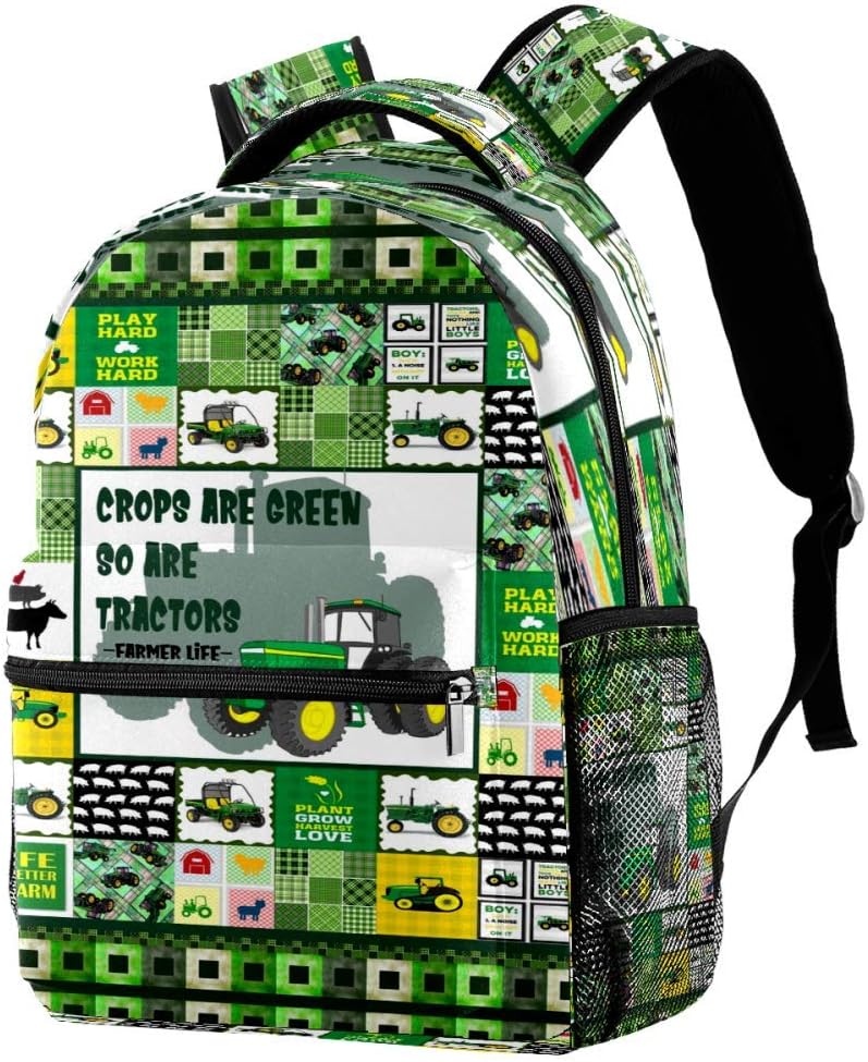 Tractors Backpack School Backpack Book Bag Casual Daypack for Travel ...