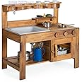 Amazon.com: Guidecraft Acadia Kids' Outdoor Mud Kitchen Playset ...