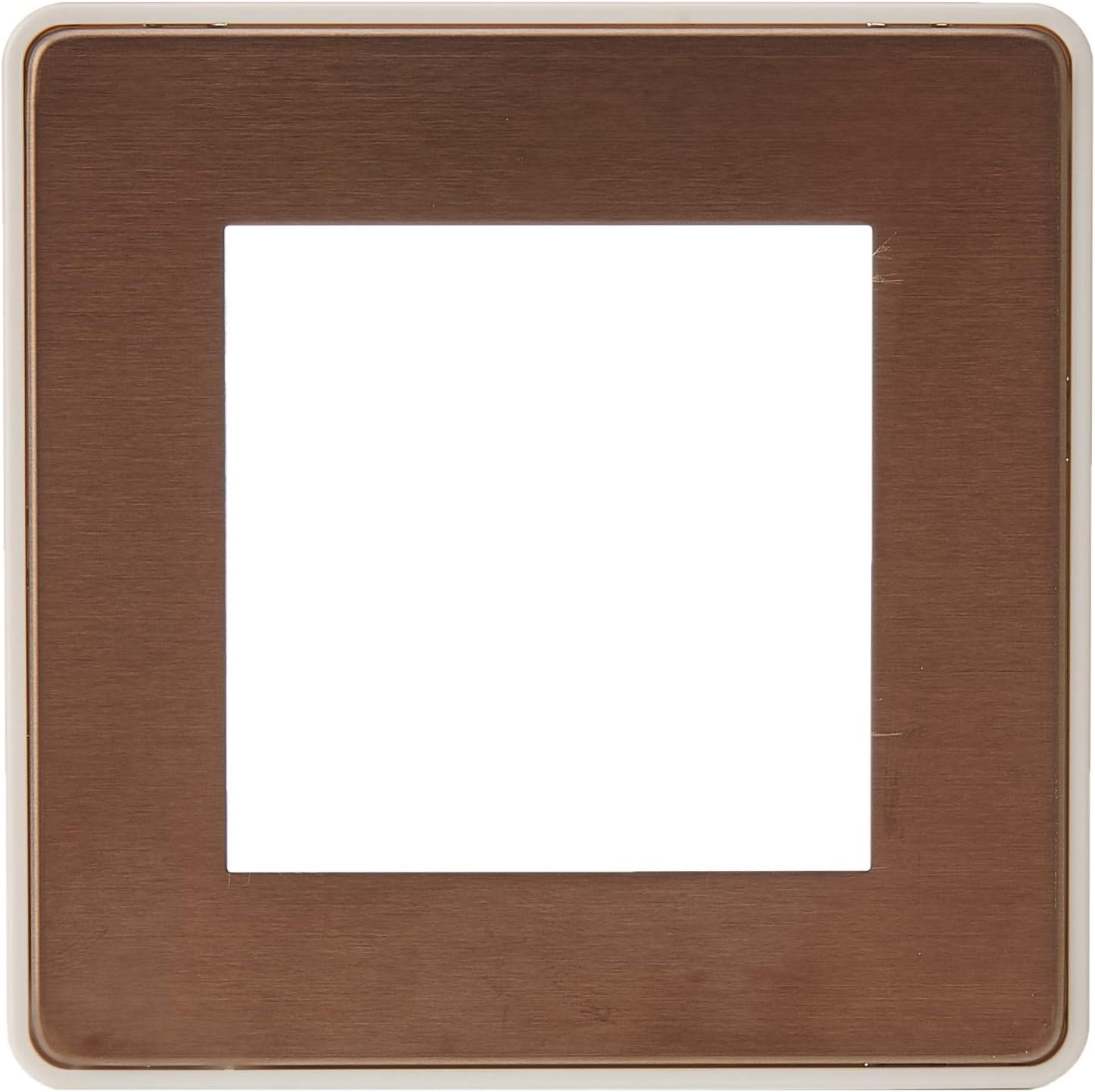 MK Dimensions 2 Module Euro Frame Bronze Finish Frontplate with a White ...