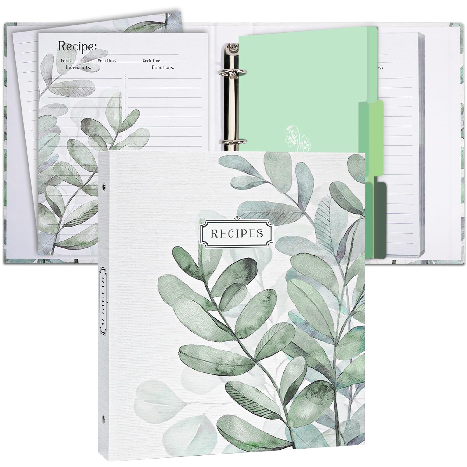 Hiwhy 3 Ring Binder - 8.5x11, Full Page Recipe Binder Organizer Set ...