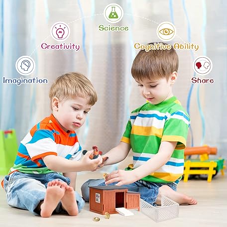 Mua Skylety 9 Pieces Easter Chicken Figurine Chicken Model Playset Farm ...