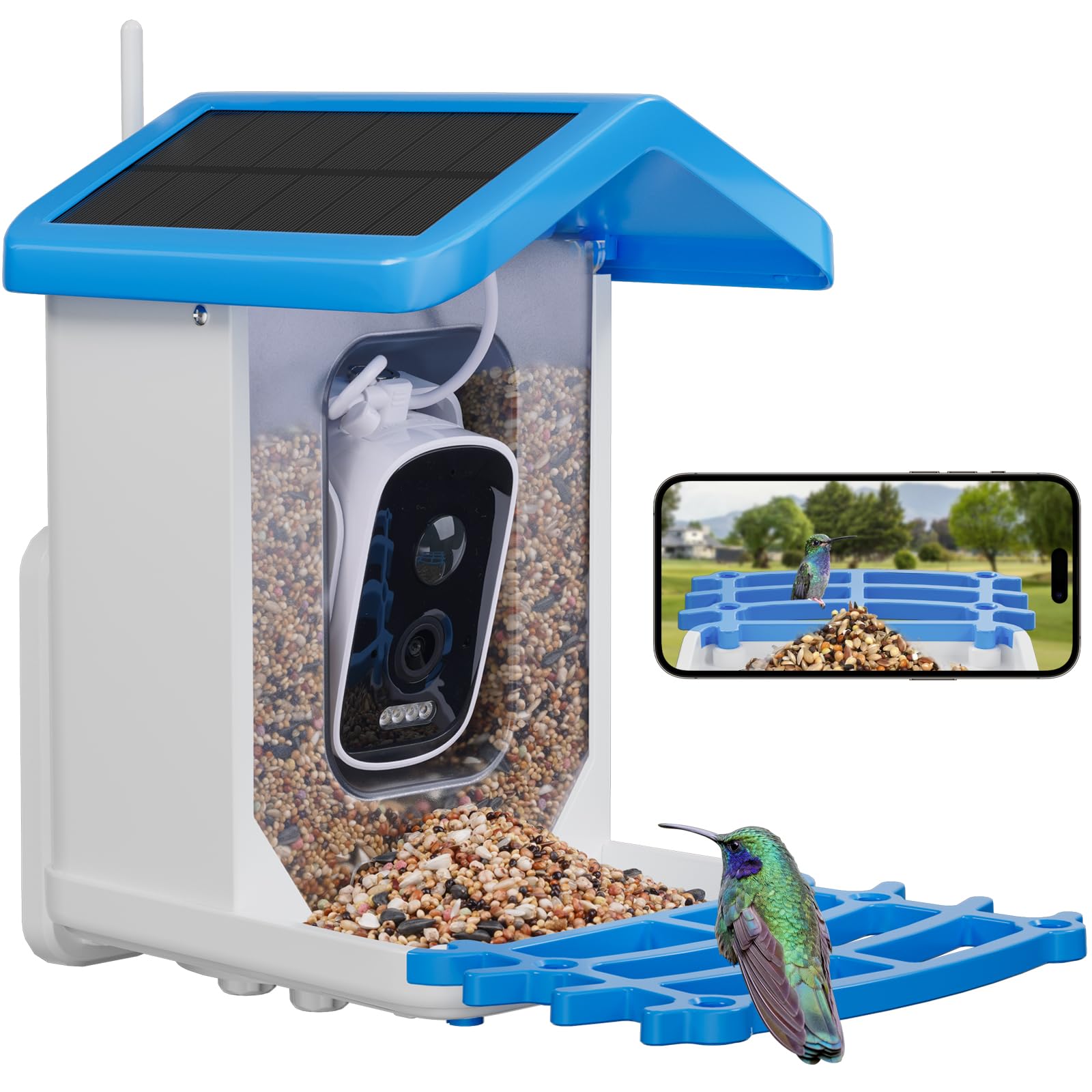 SCNK Bird Feeder with Camera, 4 MP Smart Bird Feeder Camera Auto ...