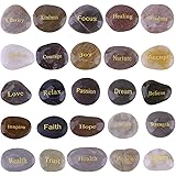 Amazon.com: 50 Engraved Inspirational Stones with Words of ...