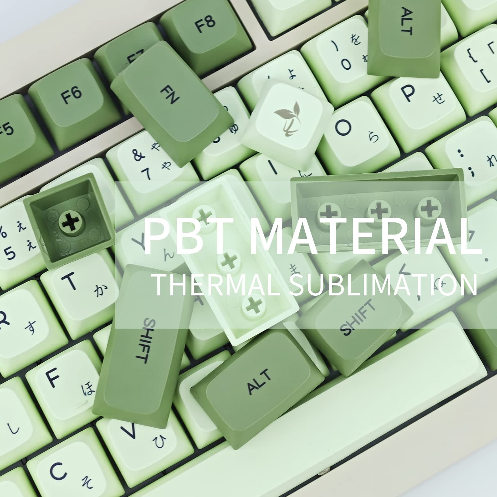 Mua JOLINTAL Green Japanese Keycaps, 124 Keys PBT Keycaps XDA Profile ...