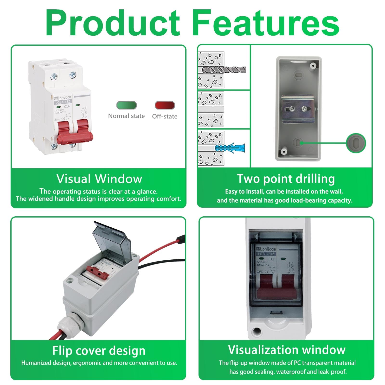 Mua Solar Disconnect Switch 1 string 32A 500V DC Miniature Circuit ...