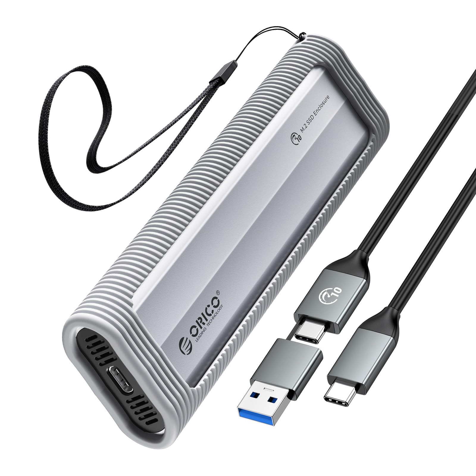 ORICO Aluminum M.2 NVMe SSD Enclosure, USB 3.2 Gen 2(10Gbps ) to Tool ...