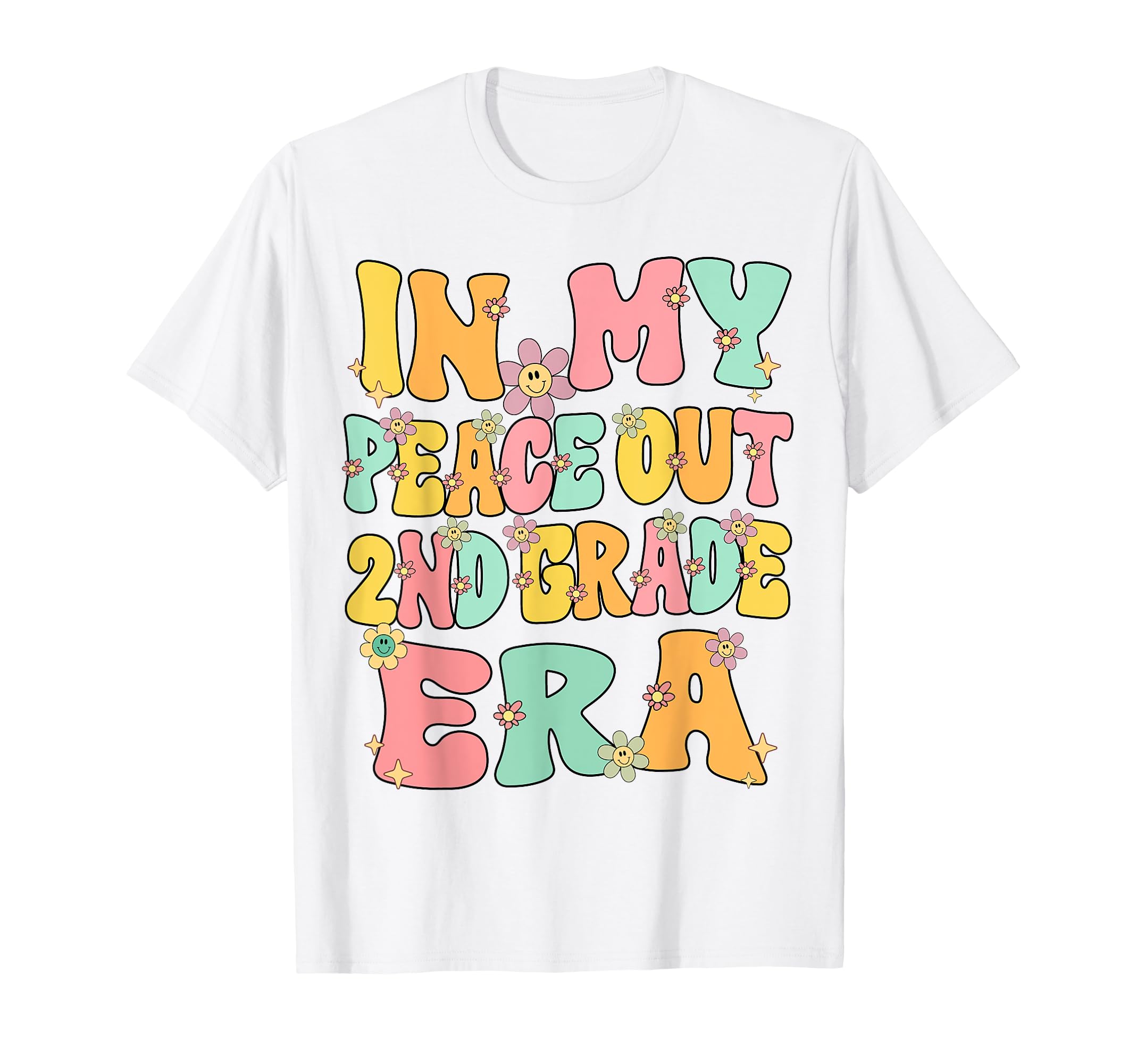 In My Peace Out 2nd Grade Era Groovy Last Day Of 2nd Grade T-Shirt for ...