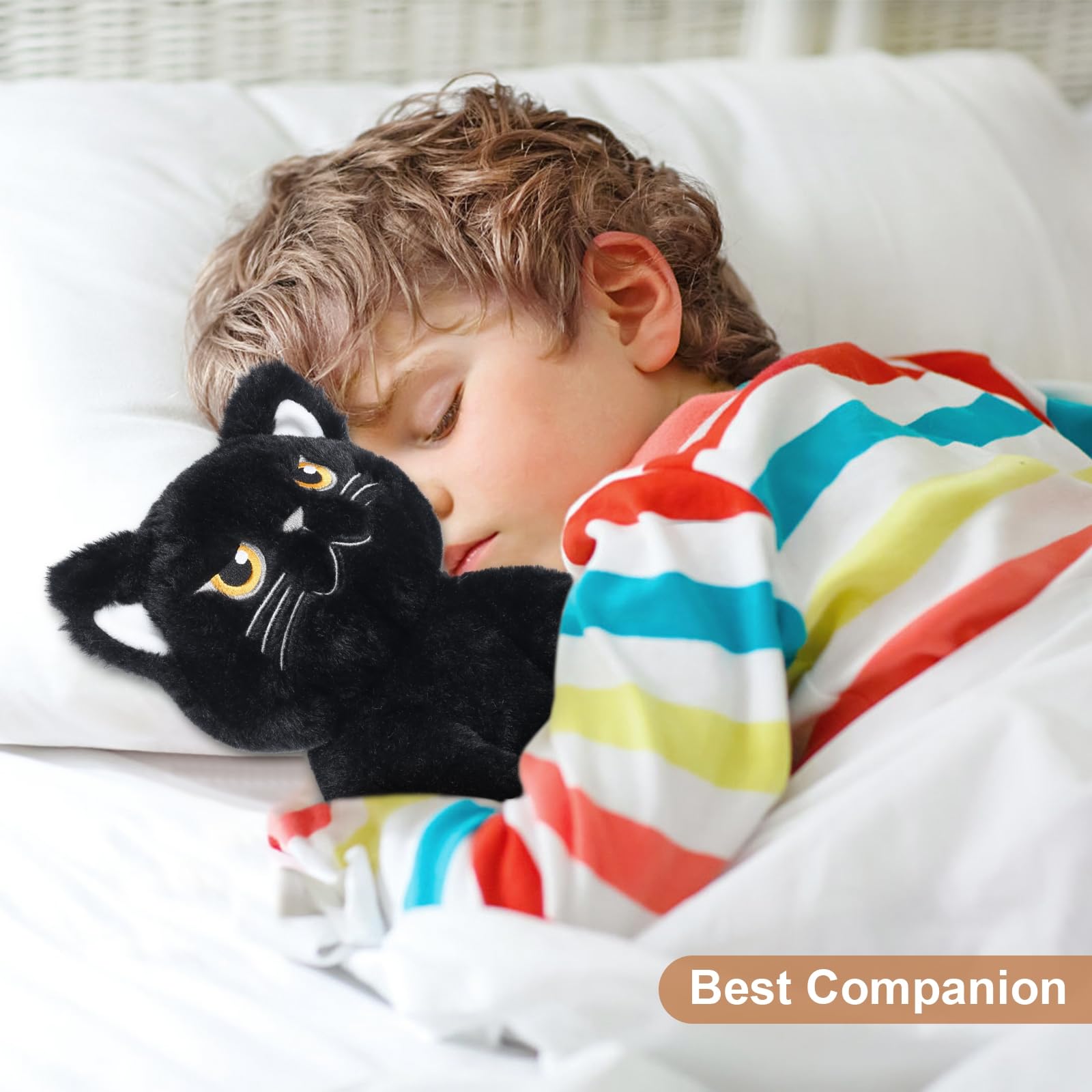 Mua SuzziPals Microwavable Grumpy Black Cat Stuffed Animals Lavender ...