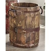 Amazon.com: BLACK FOREST DECOR Santa Fe Antique White Decorative Bucket ...