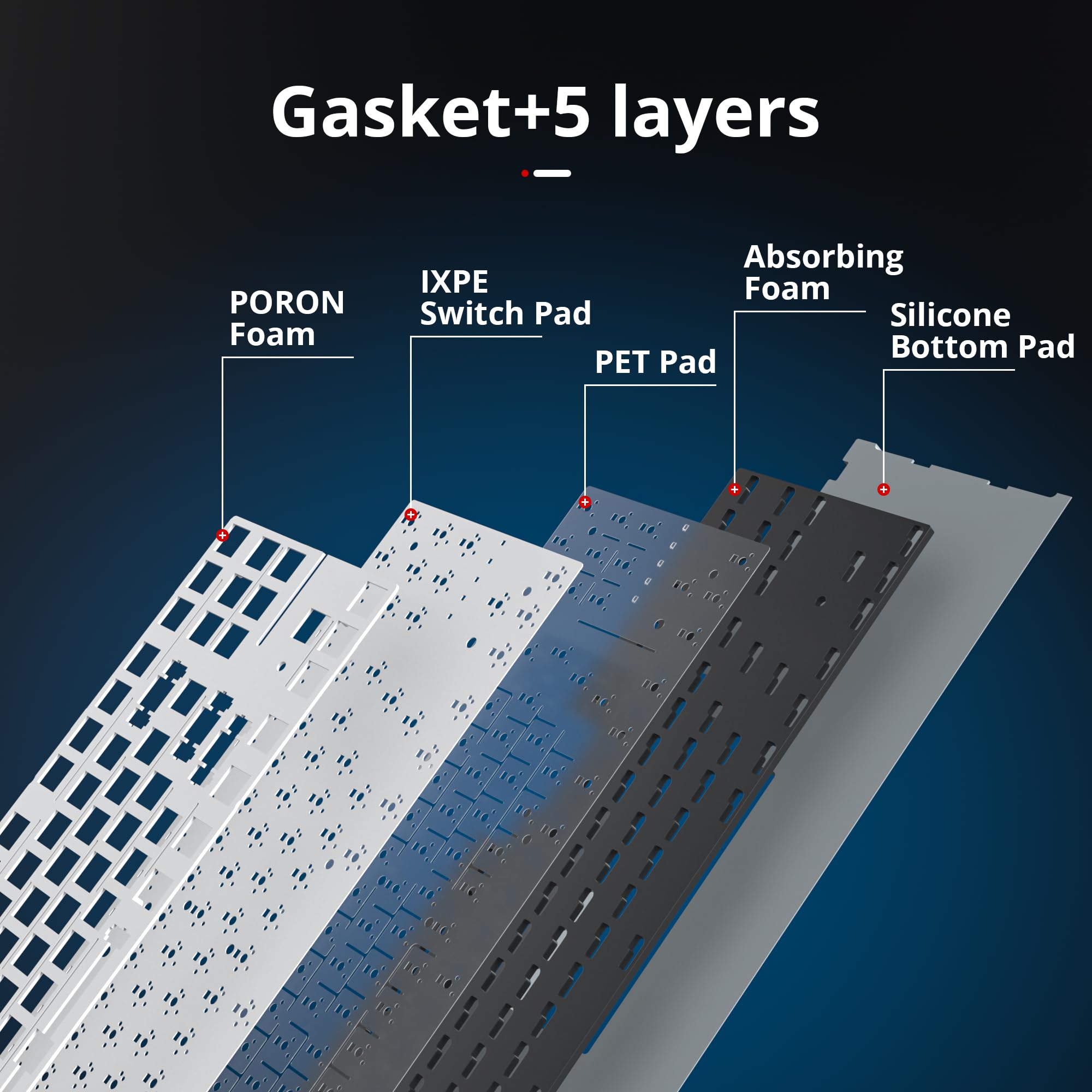Mua 75% Custom Barebones Keyboard kit Gasket Mouted，Blank DIY Silent ...