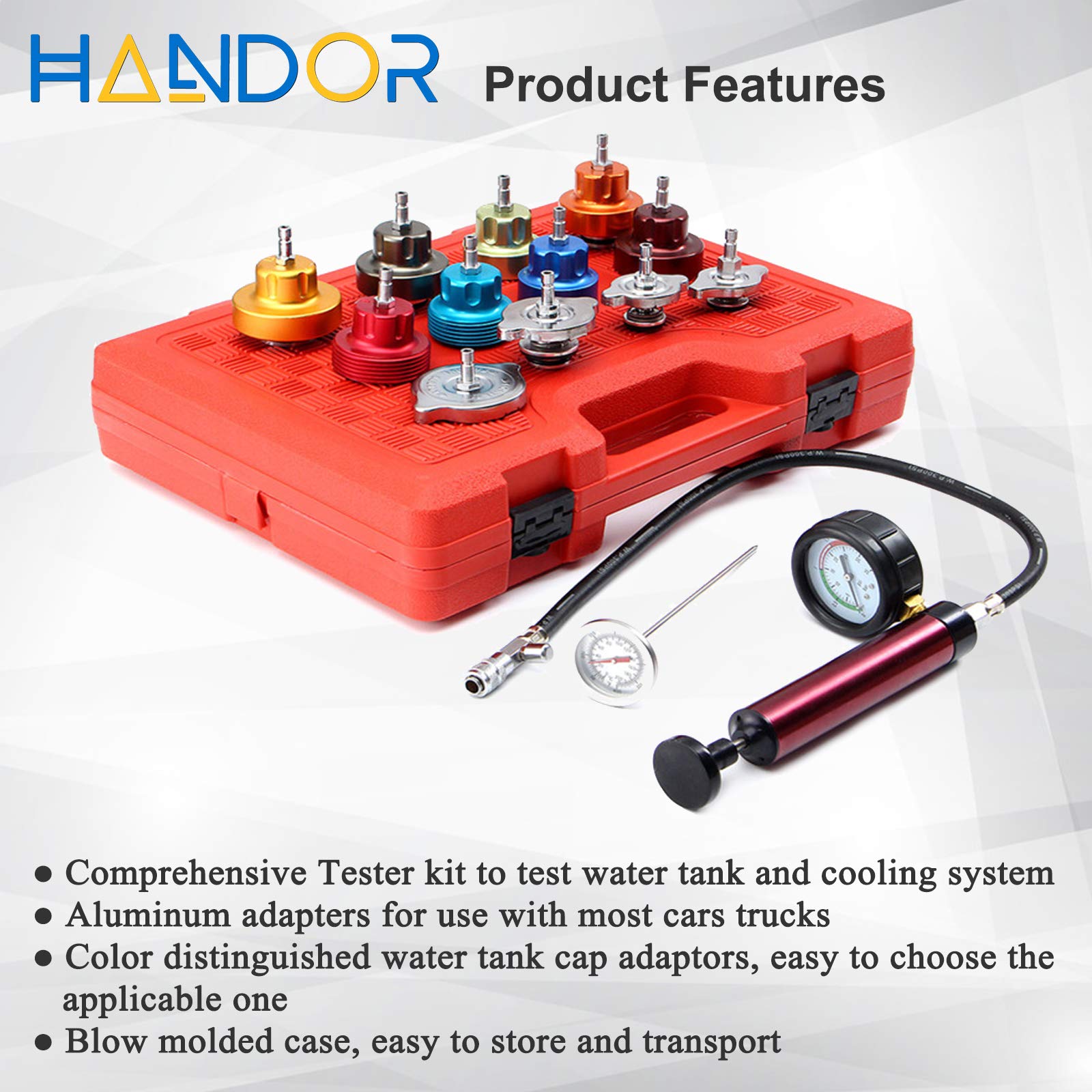 Mua 14pcs Aluminum Radiator Pressure Tester Tool Kit, Vacuum Pressure ...