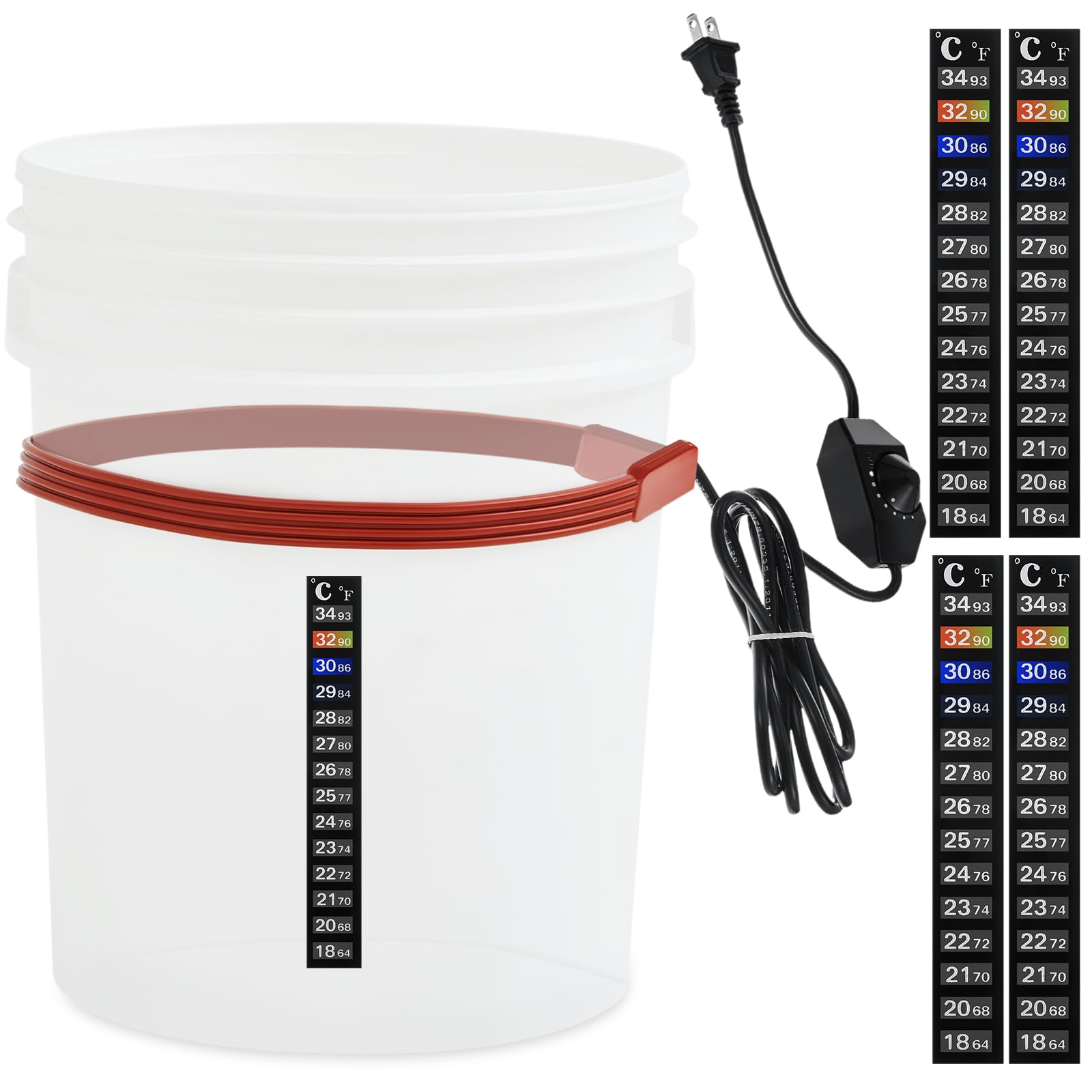 Tellegloww Brew Fermentation Heating Belt Warming Belt with 5 Black ...