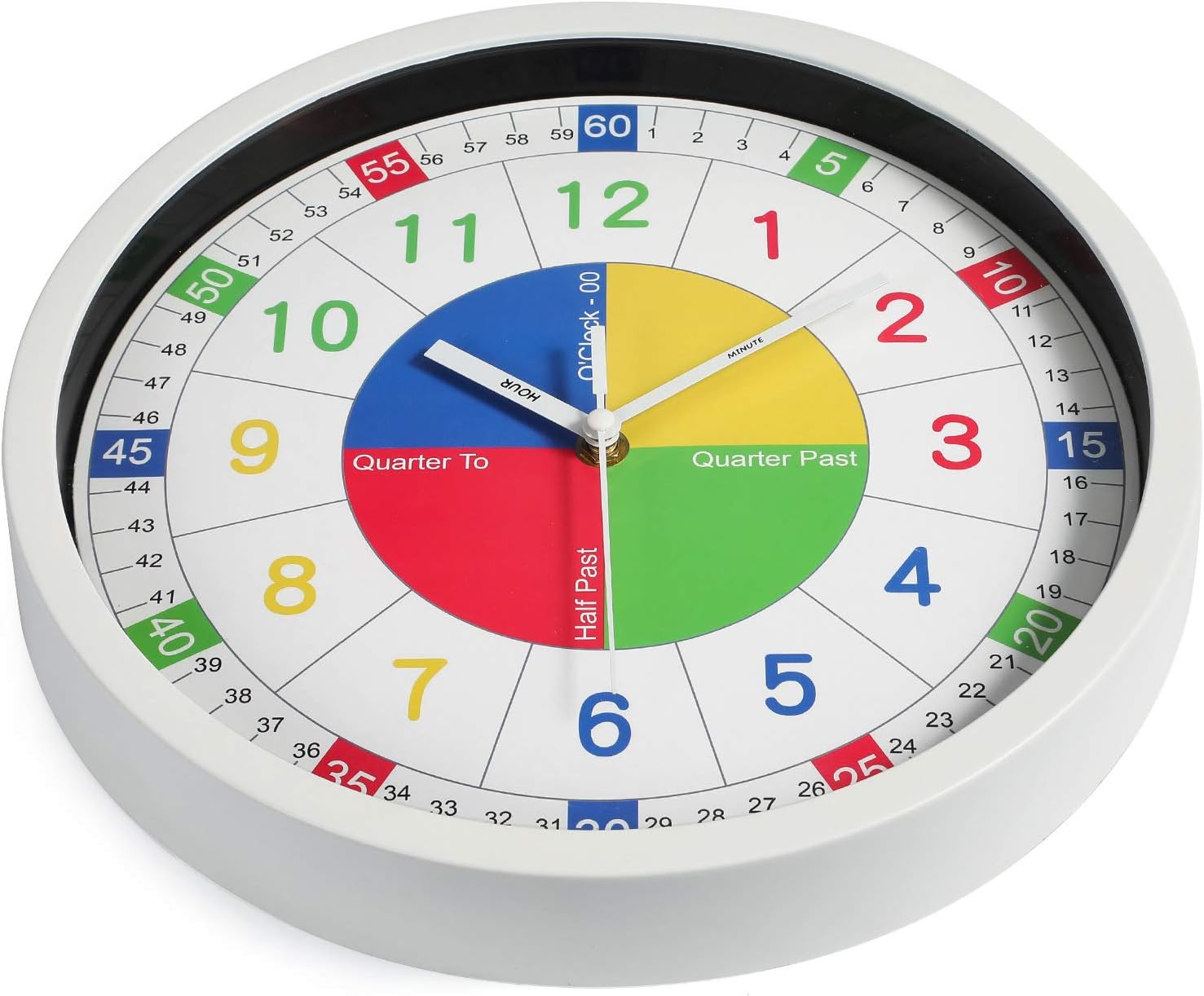 Genbaly Teaching Clock with Silent Movement | Educational Clock That ...
