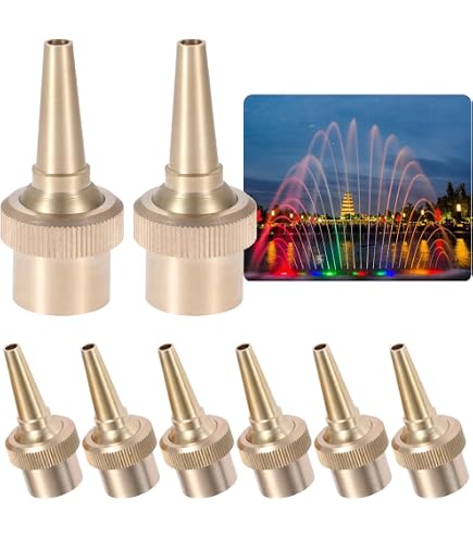 Fountain Head 2-Pack Copper Fountain Nozzles - G3/4" Multi-Directional ...