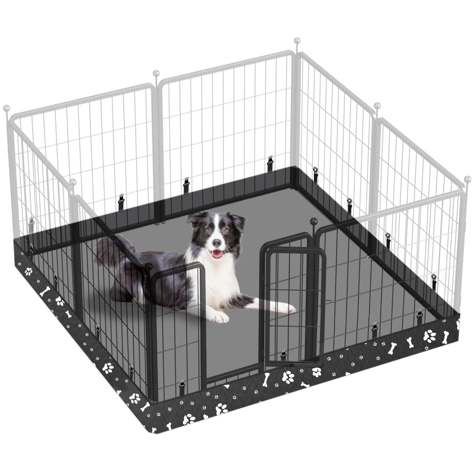 Dog Playpen Square Bottom Pad Fits for 48 Inch 8 Panels Metal Exercise ...