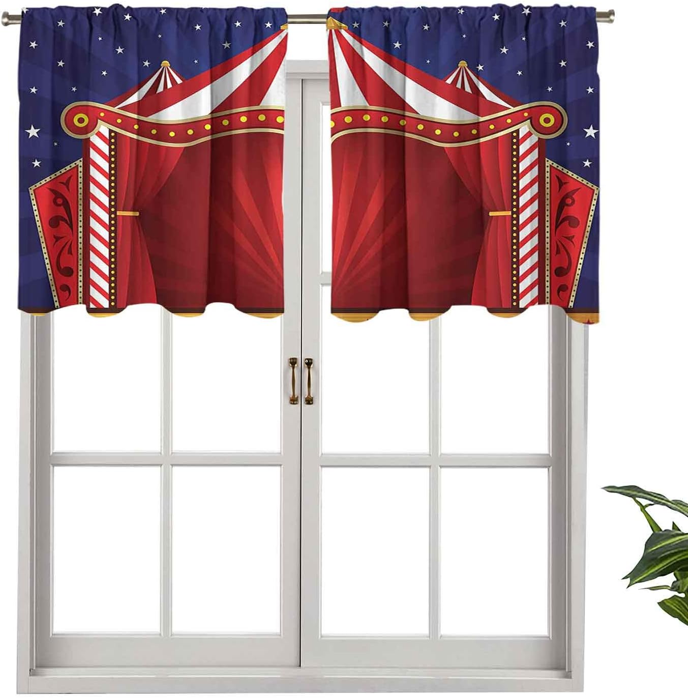 Hiiiman Cenefa de lona corta recta, cenefa de circo, escena de teatro ...