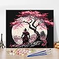 Amazon.com: TUMOVO Samurai Paint by Number for Adults, Sakura Tree ...